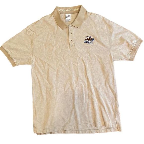 Warner Bros. | Shirts | Vintage Looneytoons Taz Cream Colorpolo Size ...